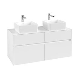 Villeroy & Boch Villeroy und Boch Collaro Waschtischunterschrank C04400MS 120 x 54,8 x 50 cm, f&uuml;r 2 Waschtische, White Matt