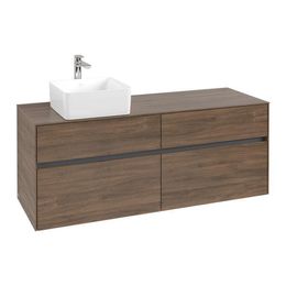 Villeroy & Boch Villeroy und Boch Collaro Waschtischunterschrank C04600VH 140 x 54,8 x 50 cm, Waschtisch links, Arizona Oak