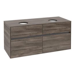 Villeroy & Boch Villeroy und Boch Collaro Waschtischunterschrank C04400RK 120x54,8x50cm, f&uuml;r 2 Waschtische, Stone Oak