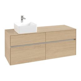 Villeroy & Boch Villeroy und Boch Collaro Waschtischunterschrank C04600VJ 140 x 54,8 x 50 cm, Waschtisch links, Nordic Oak