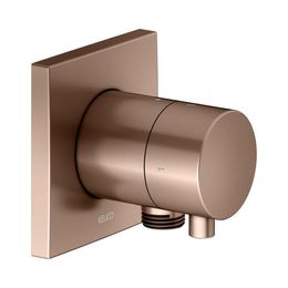 KEUCO IXMO Fertigmontageset 59557291102 Unterputz-2-Wege-Ab-/Umstellventil, eckig, Schlauchanschluss, rotgold geb&uuml;rstet