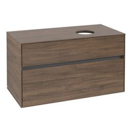 Villeroy & Boch Villeroy und Boch Collaro Waschtischunterschrank C04000VH 100 x 54,8 x 50 cm, Waschtisch rechts, Arizona Oak