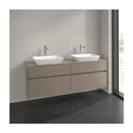 Villeroy & Boch Villeroy und Boch Collaro Waschtischunterschrank C12300VM 160x54,8x50cm, f&uuml;r 2 Waschtische, taupe