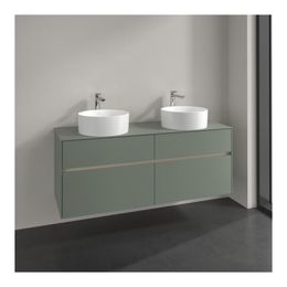 Villeroy & Boch Villeroy und Boch Collaro Waschtischunterschrank C04800AF 140x54,8x50cm, f&uuml;r 2 Waschtische, soft green