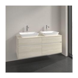 Villeroy & Boch Villeroy und Boch Collaro Waschtischunterschrank C119B0AA 140x54,8x50cm, f&uuml;r 2 Waschtische, LED-Beleuchtung 10,4 W, white oak