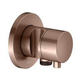 KEUCO IXMO Fertigmontageset 59557291201 Unterputz-2-Wege-Ab-/Umstellventil, Brausehalter, Griff Comfort, rund, rotgold geb&uuml;rstet