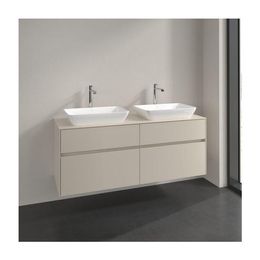 Villeroy & Boch Villeroy und Boch Collaro Waschtischunterschrank C119B0VN 140x54,8x50cm, f&uuml;r 2 Waschtische, LED-Beleuchtung 10,4 W, cashmere grey