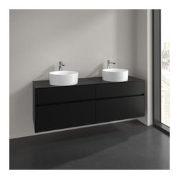 Villeroy & Boch Villeroy und Boch Collaro Waschtischunterschrank C05200VL 160x54,8x50cm, f&uuml;r 2 Waschtische, volcano black