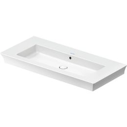 Duravit White Tulip M&ouml;bel-Waschtisch 2363100060 105,5 x 49 cm, ohne Hahnloch, wei&szlig;, mit &Uuml;berlauf, Hahnlochbank