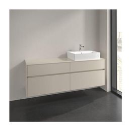 Villeroy & Boch Villeroy und Boch Collaro Waschtischunterschrank C13600VN 160x54,8x50cm, Waschtisch rechts, cashmere grey