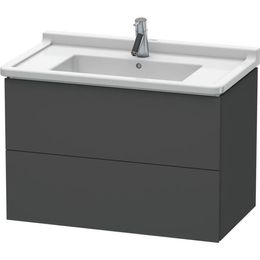 Duravit L-Cube Waschtisch-Unterschrank LC626504949 82 x 46,9 cm, graphit matt, 2 Schubk&auml;sten, wandh&auml;ngend