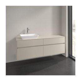 Villeroy & Boch Villeroy und Boch Collaro Waschtischunterschrank C121B0VN 160x54,8x50cm, Waschtisch links, LED-Beleuchtung 12W, cashmere grey
