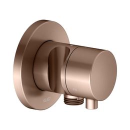 KEUCO IXMO Fertigmontageset 59548291201 Unterputz-3-Wege-Umstellventil, rund, Schlauchanschluss/Brausehalter, rotgold geb&uuml;rstet
