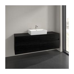 Villeroy & Boch Villeroy und Boch Collaro Waschtischunterschrank C134B0AB 160x54,8x50cm, Waschtisch mittig, LED-Beleuchtung 12W, black oak