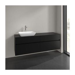 Villeroy & Boch Villeroy und Boch Collaro Waschtischunterschrank C121B0VL 160x54,8x50cm, Waschtisch links, LED-Beleuchtung 12W, volcano black