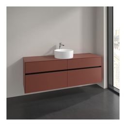 Villeroy & Boch Villeroy und Boch Collaro Waschtischunterschrank C04900AH 160x54,8x50cm, Waschtisch mittig, wine red