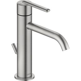 Duravit Balcoon Waschtischarmatur M BA1023001070 FreshStart und MinusFlow, Ausladung 138mm, mit Zugstangen-Ablaufgarnitur, Edelstahl geb&uuml;rstet