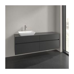 Villeroy & Boch Villeroy und Boch Collaro Waschtischunterschrank C121B0VR 160x54,8x50cm, Waschtisch links, LED-Beleuchtung 12W, graphite