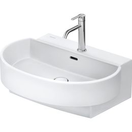Duravit Balcoon Waschtisch 241165AC00 65 x 48 cm, wei&szlig; Seidenmatt, mit Hahnloch, &Uuml;berlauf, Hahnlochbank