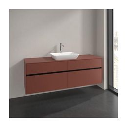 Villeroy & Boch Villeroy und Boch Collaro Waschtischunterschrank C12000AH 160x54,8x50cm, Waschtisch mittig, wine red