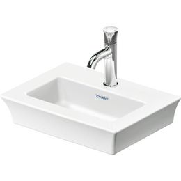 Duravit White Tulip M&ouml;bel-Handwaschbecken 0737450041 45x33cm, ohne &Uuml;berlauf, mit Hahnlochbank, mit Hahnloch, wei&szlig;