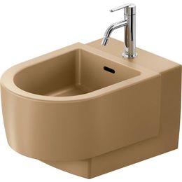 Duravit Balcoon Wand-Bidet 272615AM00 37x54cm, mit Hahnloch, &Uuml;berlauf, Clay terra matt