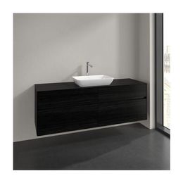 Villeroy & Boch Villeroy und Boch Collaro Waschtischunterschrank C120B0AB 160x54,8x50cm, Waschtisch mittig, LED-Beleuchtung 12W, black oak