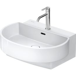 Duravit Balcoon Waschtisch 241160AA00 60 x 48 cm, wei&szlig; Hochglanz, mit Hahnloch, &Uuml;berlauf, Hahnlochbank