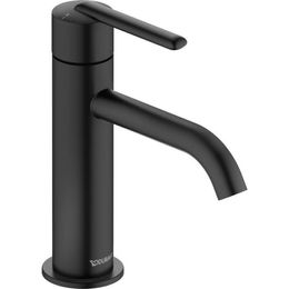 Duravit Balcoon Waschtischarmatur S BA1013002046 FreshStart und MinusFlow, Ausladung 123mm, ohne Zugstangen-Ablaufgarnitur, schwarz matt
