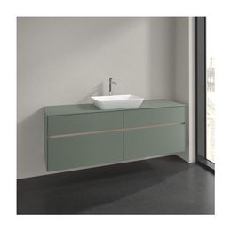 Villeroy & Boch Villeroy und Boch Collaro Waschtischunterschrank C12000AF 160x54,8x50cm, Waschtisch mittig, soft green