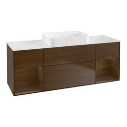 Villeroy & Boch Villeroy und Boch Finion Waschtischunterschrank G741GNGN 160x60,3x50,1cm, Regale Walnut veneer, Walnut veneer