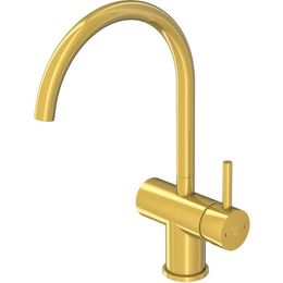 Steinberg Serie 100 K&uuml;chenarmatur 1001400BG Ausladung 201mm, mit schwenkbarem Rohrauslauf, Brushed Gold