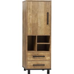 Barschrank OMG DESIGN, B:70cm H:200cm T:45cmold teak, Melamin, Wohnzimmer, Schr&auml;nke, "Malaga", mit Soft-Close, in 2 Gr&ouml;&szlig;en