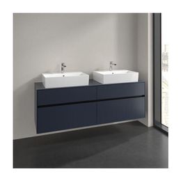 Villeroy & Boch Villeroy und Boch Collaro Waschtischunterschrank C13700VQ 160x54,8x50cm, f&uuml;r 2 Waschtische, marine blue