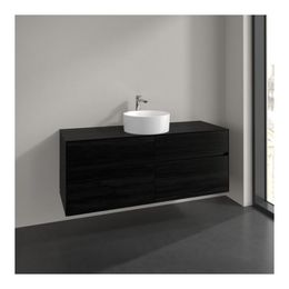 Villeroy & Boch Villeroy und Boch Collaro Waschtischunterschrank C04500AB 140x54,8x50cm, Waschtisch mittig, black oak