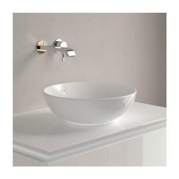 Villeroy & Boch Villeroy und Boch Loop & friends Aufsatz-Waschtisch 4A4500R1 &Oslash;38cm, ohne Hahnlochbank, Wei&szlig; Alpin CeramicPlus, mit &Uuml;berlauf