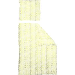 Bettw&auml;sche Adam, bunt, Jacquard, Obermaterial: 73% Leinen, 27% Baumwolle, Bettw&auml;sche, "Leinenbettw&auml;sche Wave", aus 73% Leinen & 27% Bio-Baumwolle, 2
