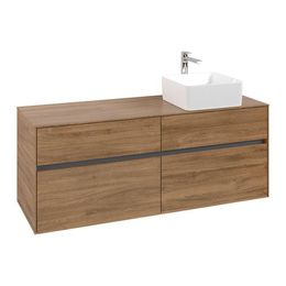 Villeroy & Boch Villeroy und Boch Collaro Waschtischunterschrank C04700RH 140x54,8x50cm, Waschtisch rechts, Kansas Oak