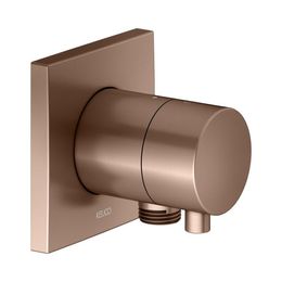 KEUCO IXMO Fertigmontageset 59556291102 Unterputz-2-Wege-Umstellventil, Schlauchanschluss, Griff Comfort, eckig, rotgold geb&uuml;rstet