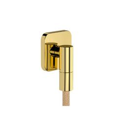 Hansgrohe FixFit Fine Q Wandanschluss 28884990 mit R&uuml;ckflussverhinderer, Q, softsquare, polished gold optic