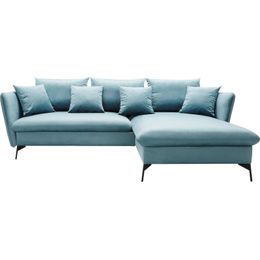 Ecksofa OTTO HOME, B:258cm H:91cm, blau, 100% Polyester;PU-Schaum und Nosag-Federung.;Federung Ottoman : 12 x Feder Type B 1650mm;Ferderung 2 Sitzer: