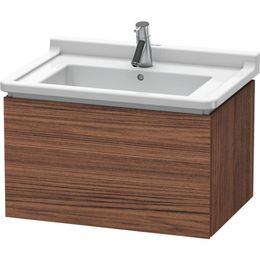 Duravit L-Cube Waschtisch-Unterschrank LC616402121 67 x 46,9 cm, nussbaum dunkel, 1 Auszug, wandh&auml;ngend