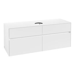 Villeroy & Boch Villeroy und Boch Collaro Waschtischunterschrank C04500MS 140 x 54,8 x 50 cm, Waschtisch mittig, White Matt