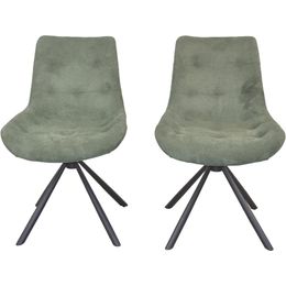Polsterstuhl, B:62cm H:85cm T:55cm, gr&uuml;n, HOFMANN LIVING AND MORE, Polyester, Esszimmer, St&uuml;hle
