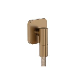 Hansgrohe FixFit Fine Q Wandanschluss 28884140 mit R&uuml;ckflussverhinderer, Q, softsquare, brushed bronze