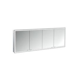 Emco prime Unterputz-Lichtspiegelschrank 949706399 2000x730mm, 4-t&uuml;rig, aluminium/weiss
