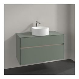 Villeroy & Boch Villeroy und Boch Collaro Waschtischunterschrank C03800AF 100x54,8x50cm, Waschtisch mittig, soft green