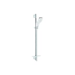Grohe Rainshower Brausegarnitur 26587LS0 moon white, Brausestange 900mm, 3 Strahlarten, Durchflussbegrenzer 9,5 l/min
