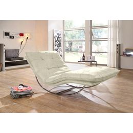 Relaxliege W.Schillig, B:95cm H:85cm T:169cm, beige, Stoff S37 (100% Polyester), Wohnzimmer, Sofas, "daily dreams", in Waffelkissen-Optik,