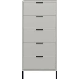 Mäusbacher Kommode MÄUSBACHER, B:51cm H:121cm T:45cm, grau, Holzwerkstoff, Sideboards, "Bonnie TOPSELLER", Kommode mit Quadratgestell